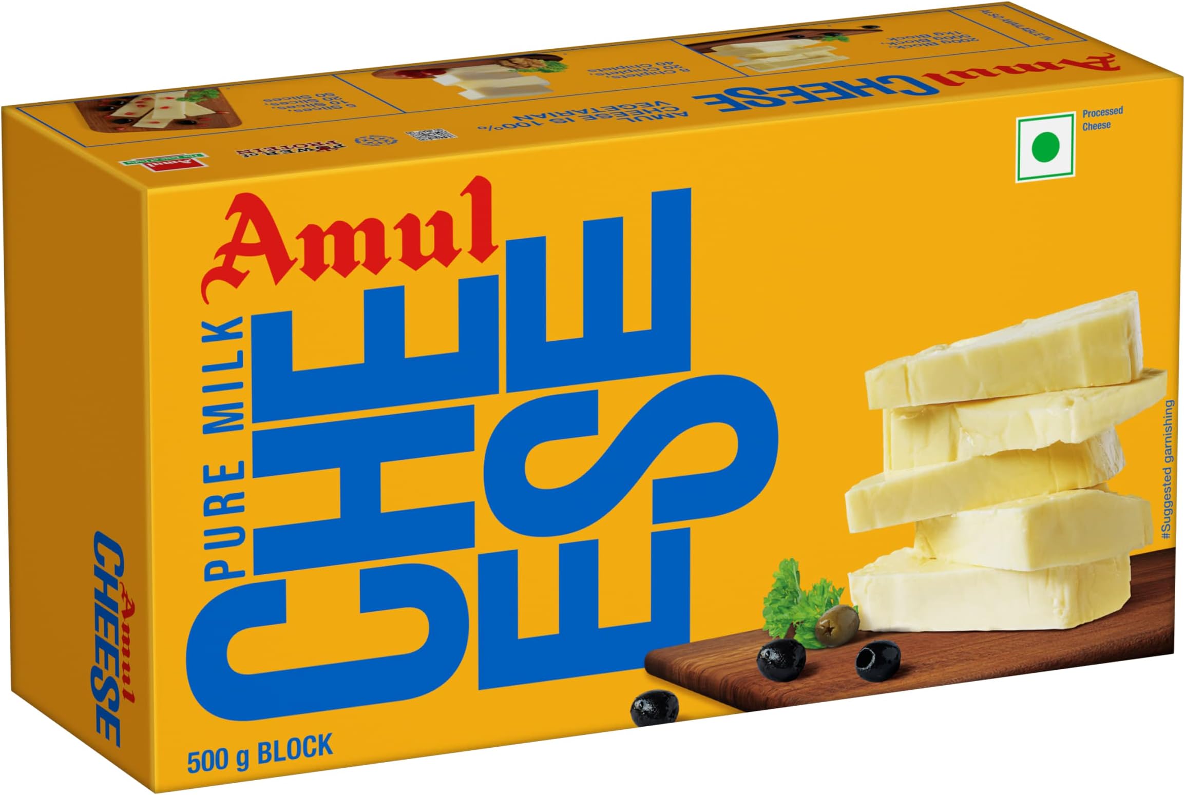 Amazon.com: Amul Cheese Block, 500Gm. (Pack of 2) : Grocery & Gourmet Food
