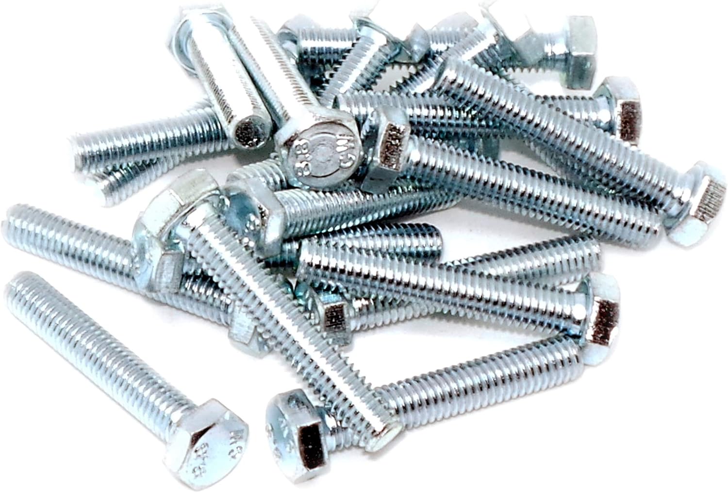 M6 (6mm x 40mm) Hex Bolt (Fully Threaded Setscrew) – Steel (Pack of 20 ...