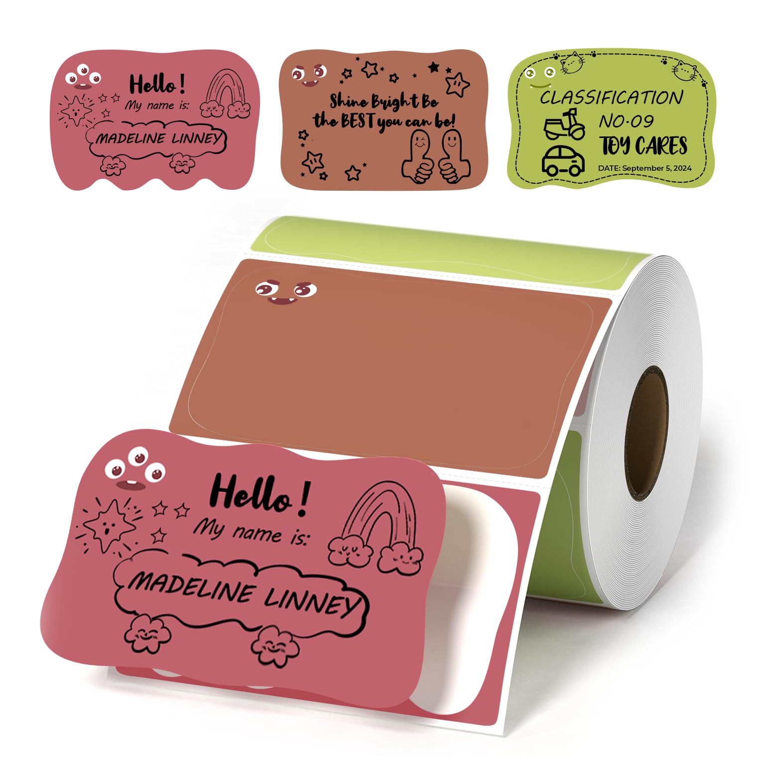 Snapklik.com : 3x2 Inch Cartoon Thermal Labels, Thermal Stickers ...