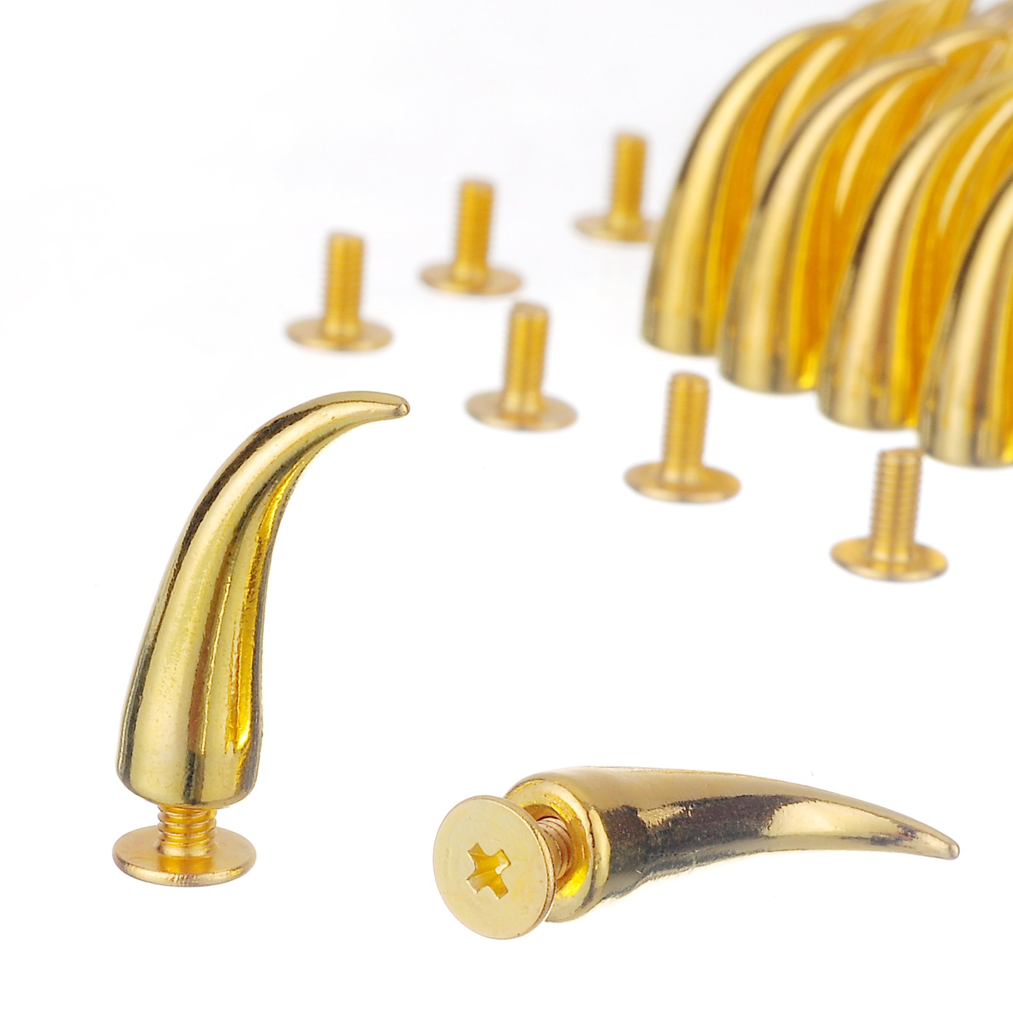 Snapklik.com : 500 Sets 21mm Gold Color Cat Claw Studs And Spikes Metal ...