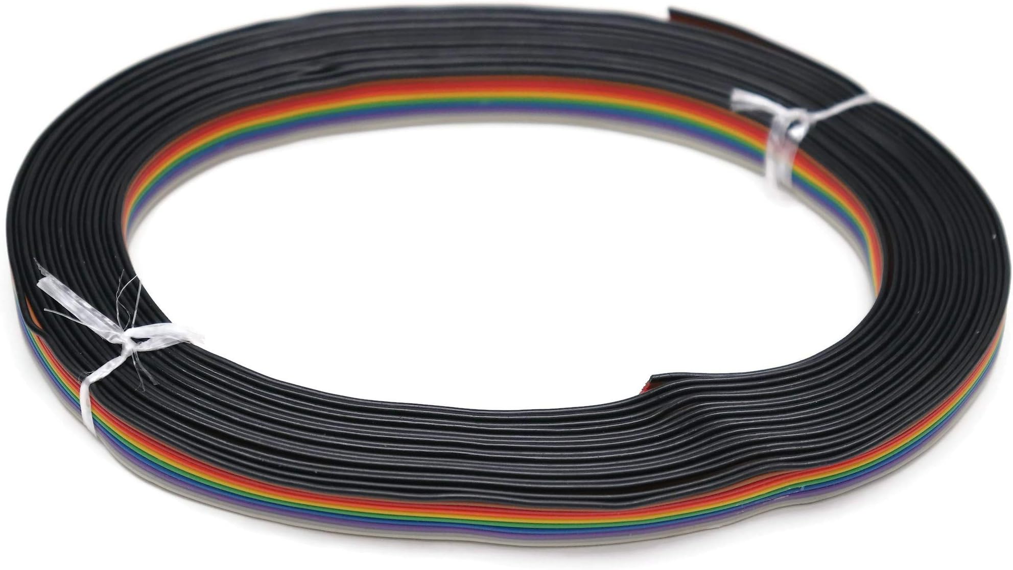 Electronic Spices 10M Wire Rainbow Color Flat Ribbon Wire Cable ...