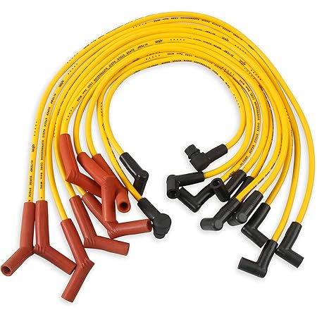Amazon.com: ACCEL 4048 Spark Plug Wire Set - 8mm - Yellow with HEI ...