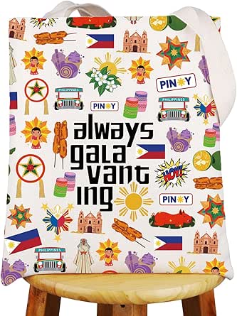 Amazon.com: G2TUP Filipino Tote Bag Philippines Travel Bag Philippines ...