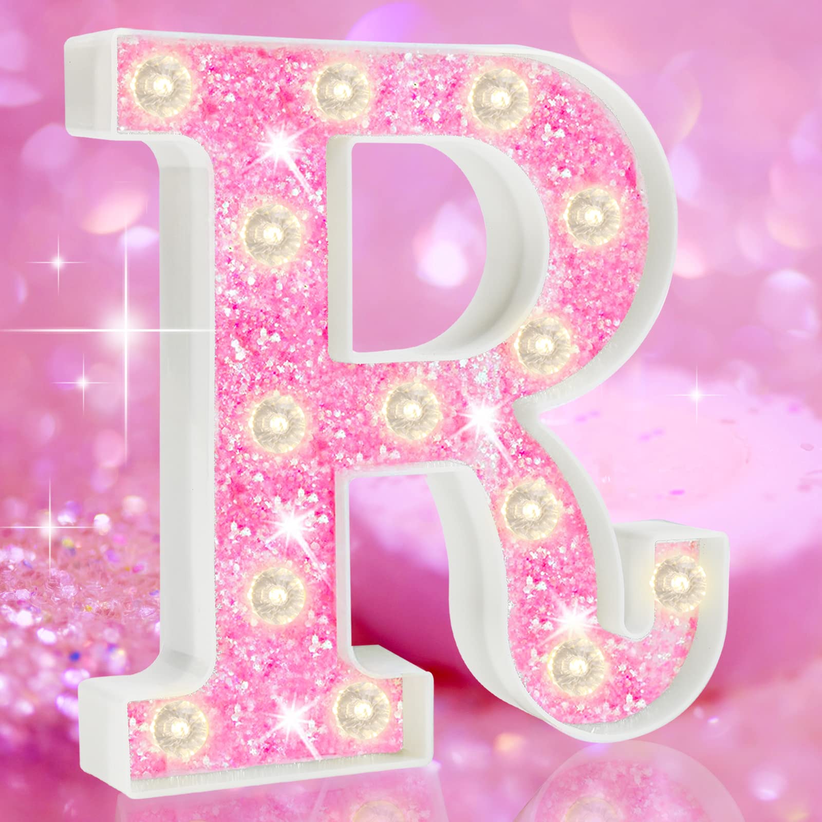 The Letter R In Pink Diamonds