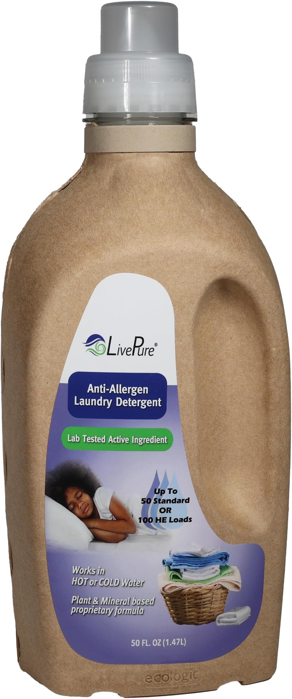 Amazon.com: LivePure Anti-Allergen 50 OZ Laundry Detergent for Dust ...