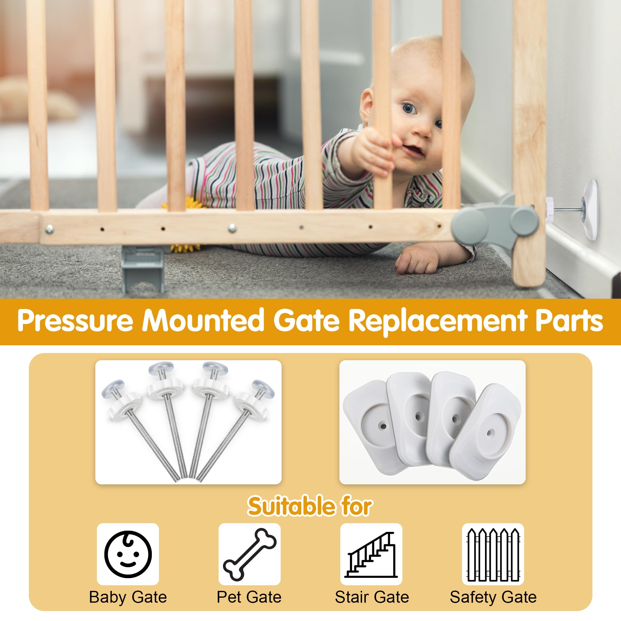 Snapklik.com : Dreyoo Baby Gate Extender Extension, 4 Pack Pet Gate ...