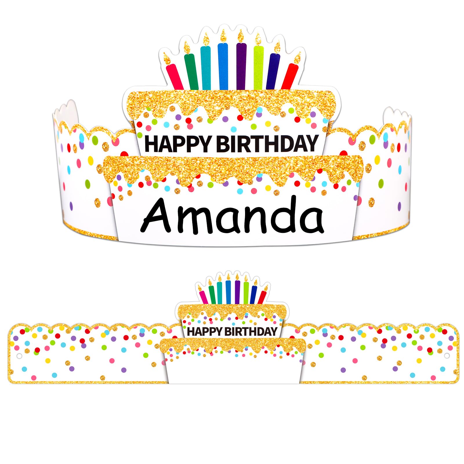 Snapklik.com : WaaHome Confetti Birthday Crowns For Kids Classroom ...