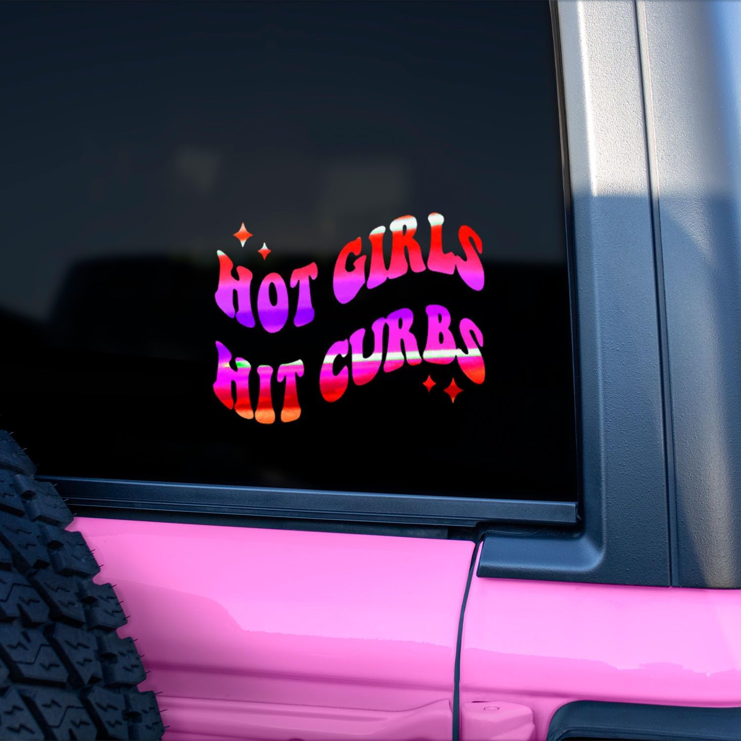 Amazon.com - Hot Girls Hit Curbs Car Sticker - Funny Decal Bumper ...