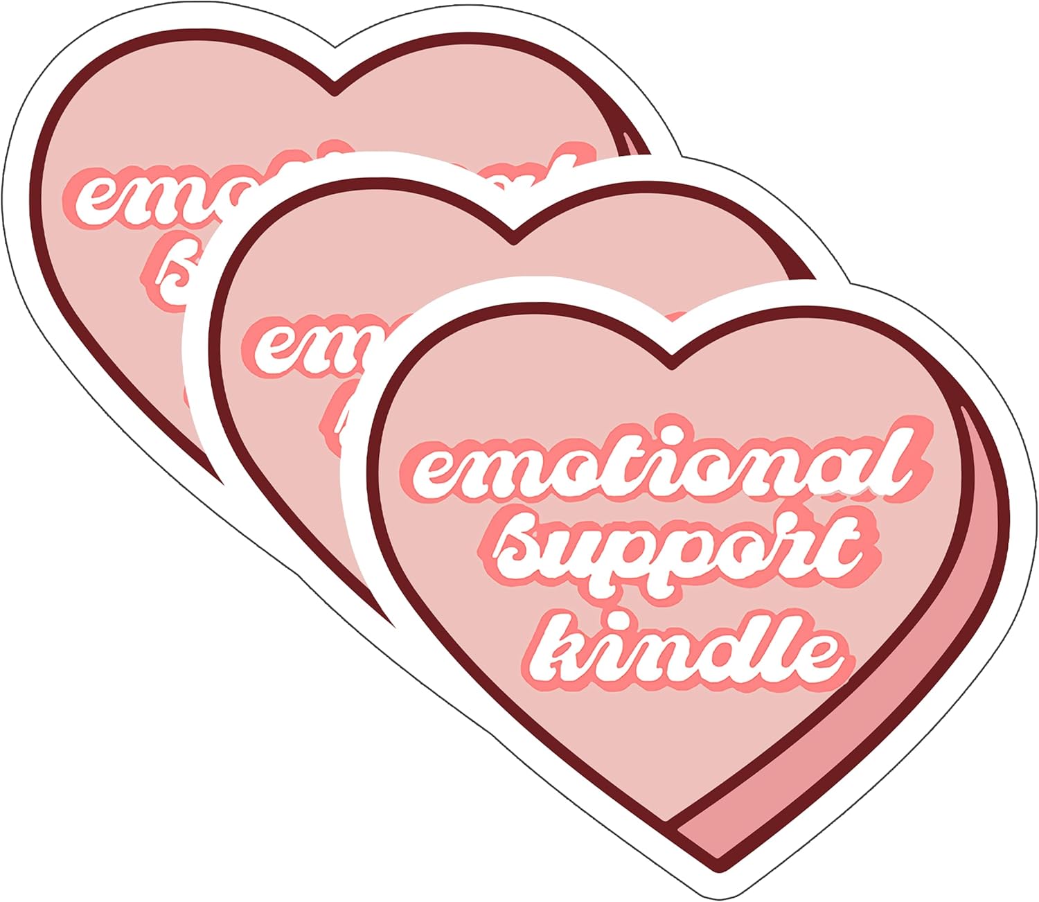 Amazon.com: (3PCS) Emotional Support Kindle Heart Stickers, Smut ...