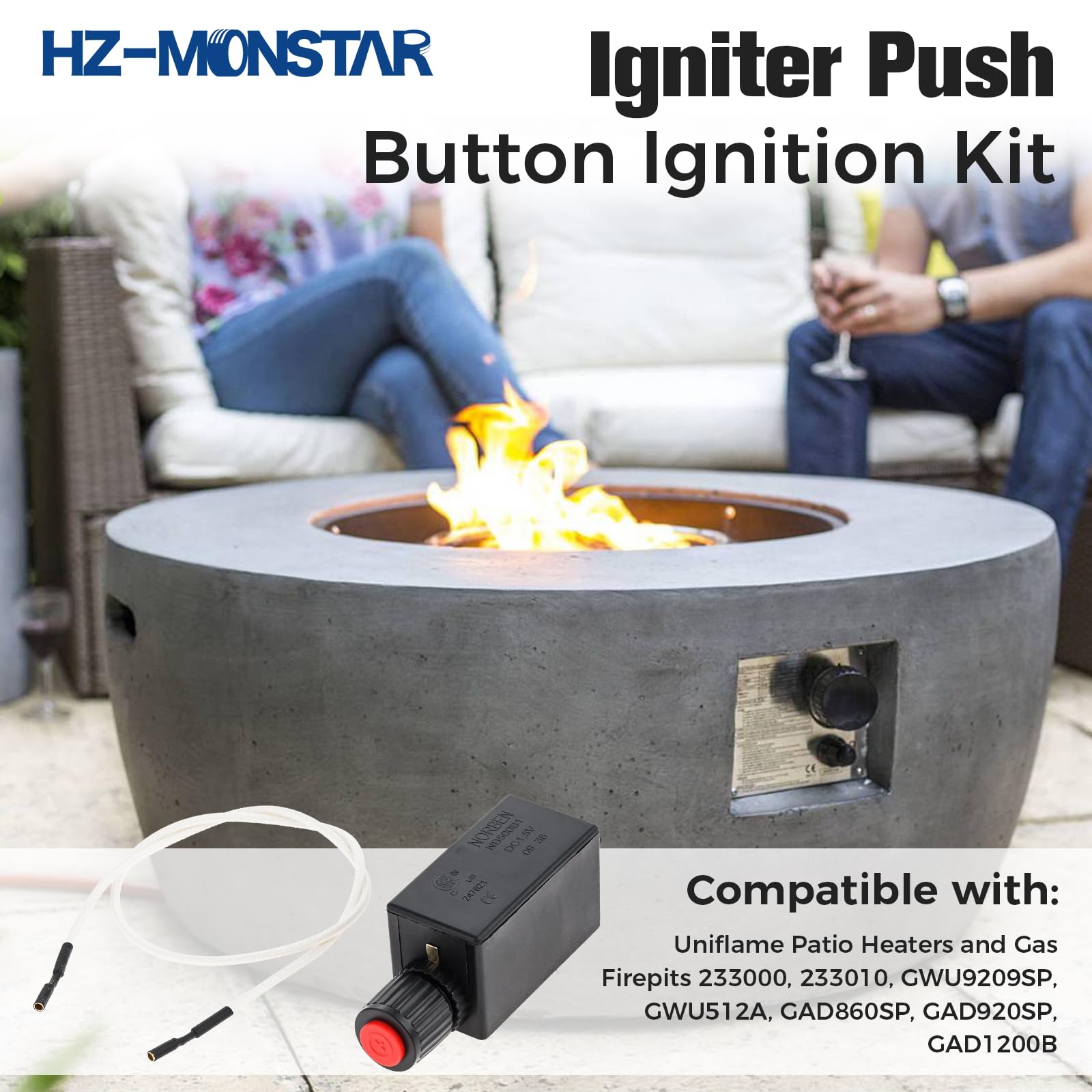Snapklik.com : Igniter Push Button Ignition And Wire 500mm For Fire Pit ...