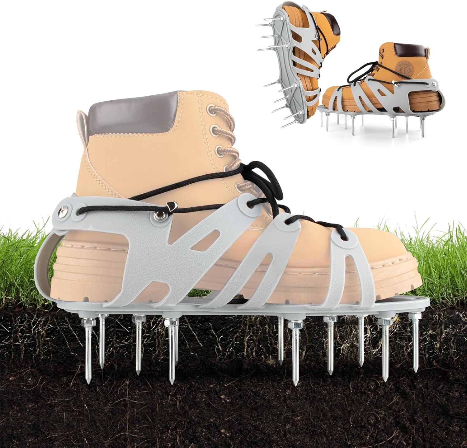 Amazon.com : JIAN BOLAND Lawn Aerator Shoes - Wrap Around Lacing Design ...