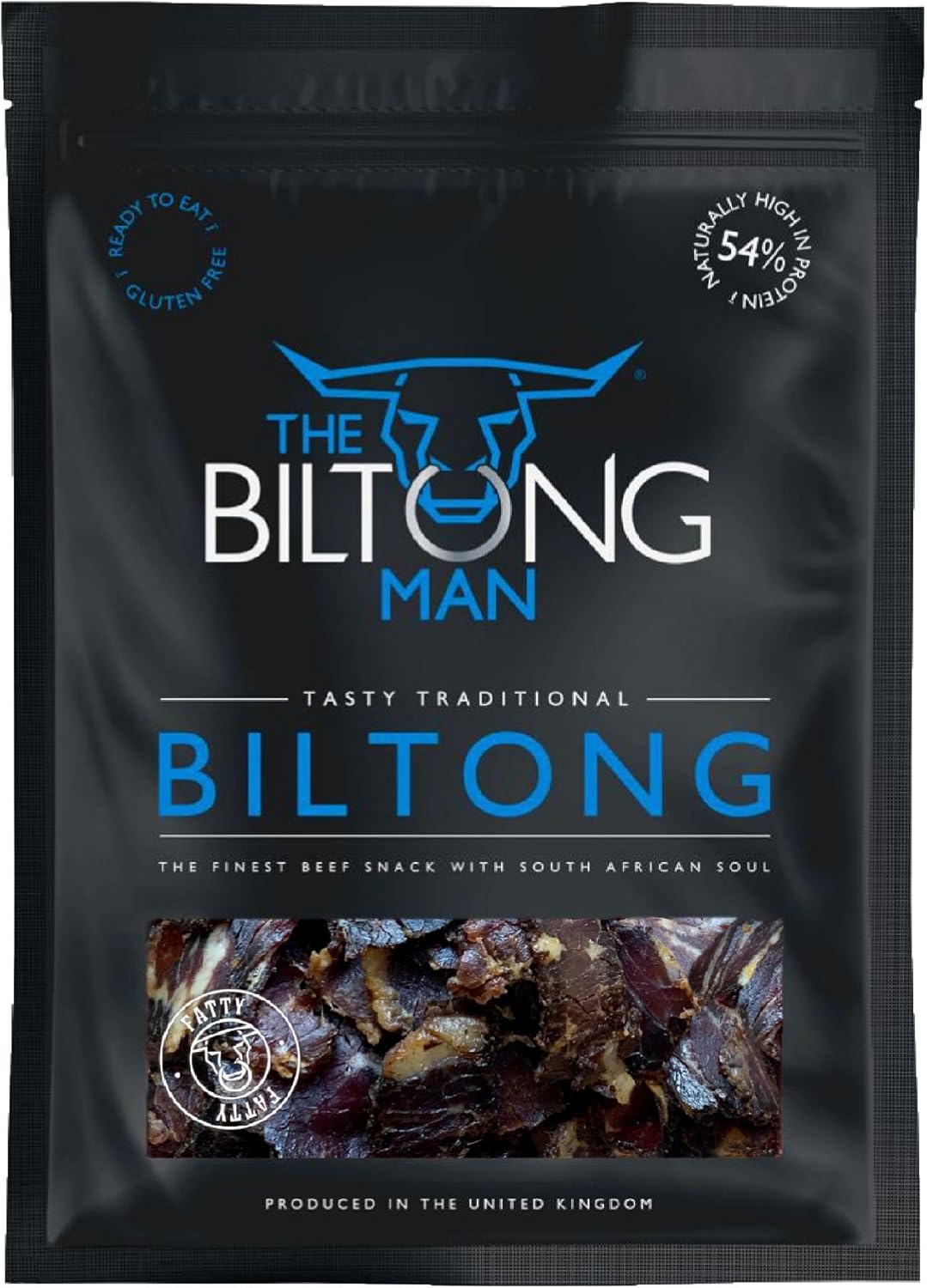 The Biltong Man Tasty Traditional Fatty Beef Biltong - High-Protein ...