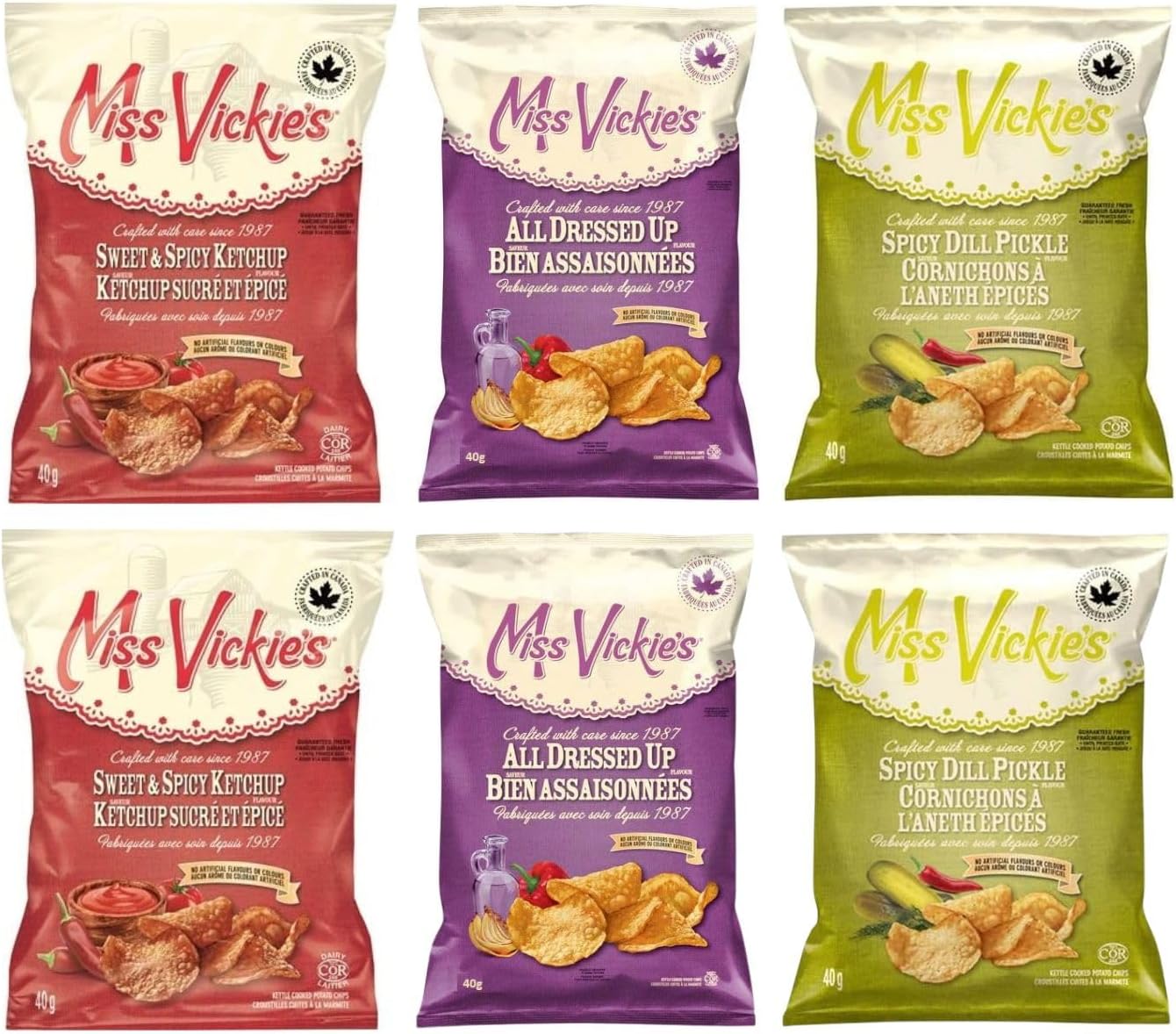 Amazon.com: Miss Vickie's Kettle Cooked Potato Chips, Jalapeno, 1.375 ...
