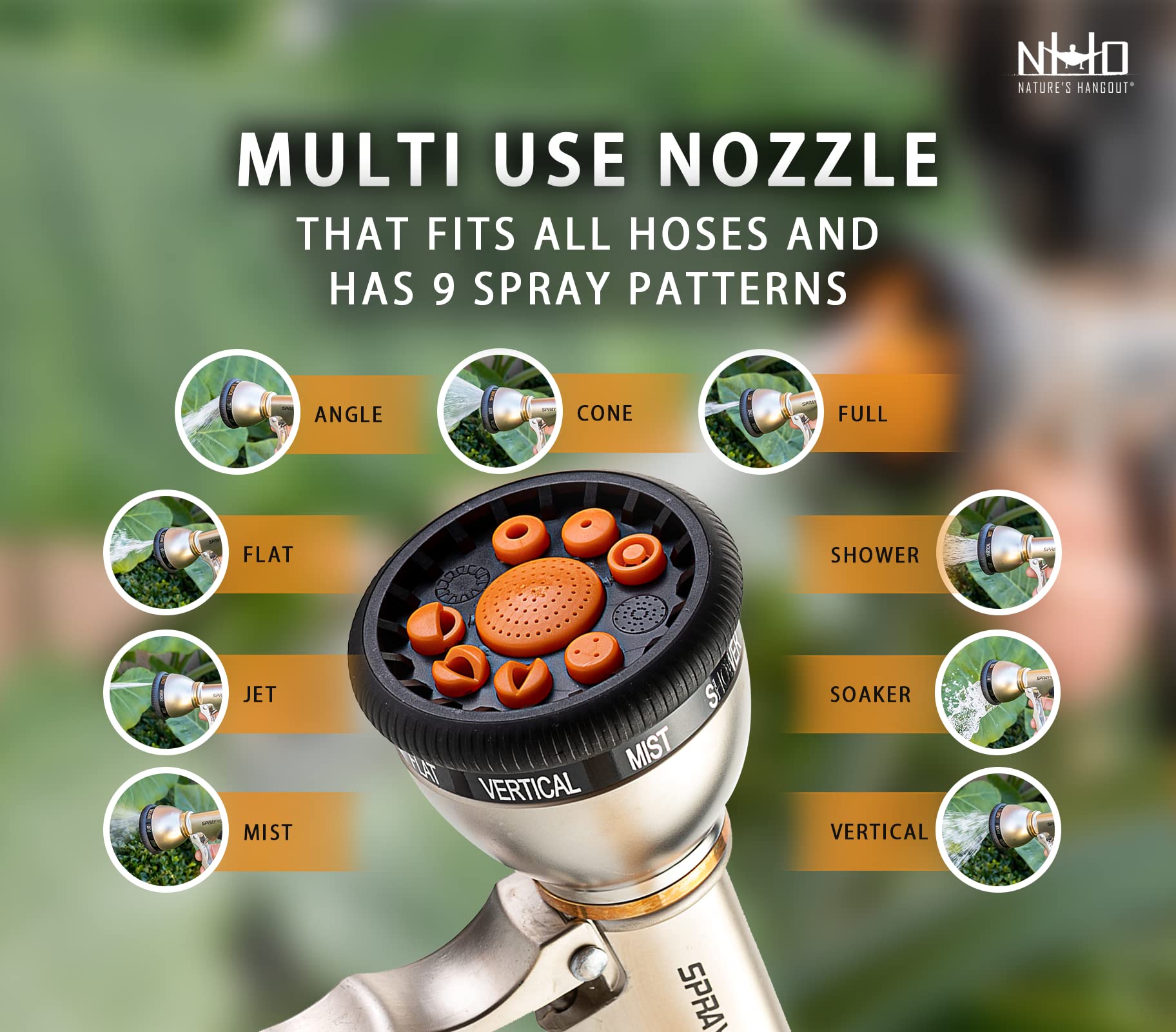 SprayTec Garden Hose Nozzle Sprayer – Premium Heavy Duty Metal Spray ...