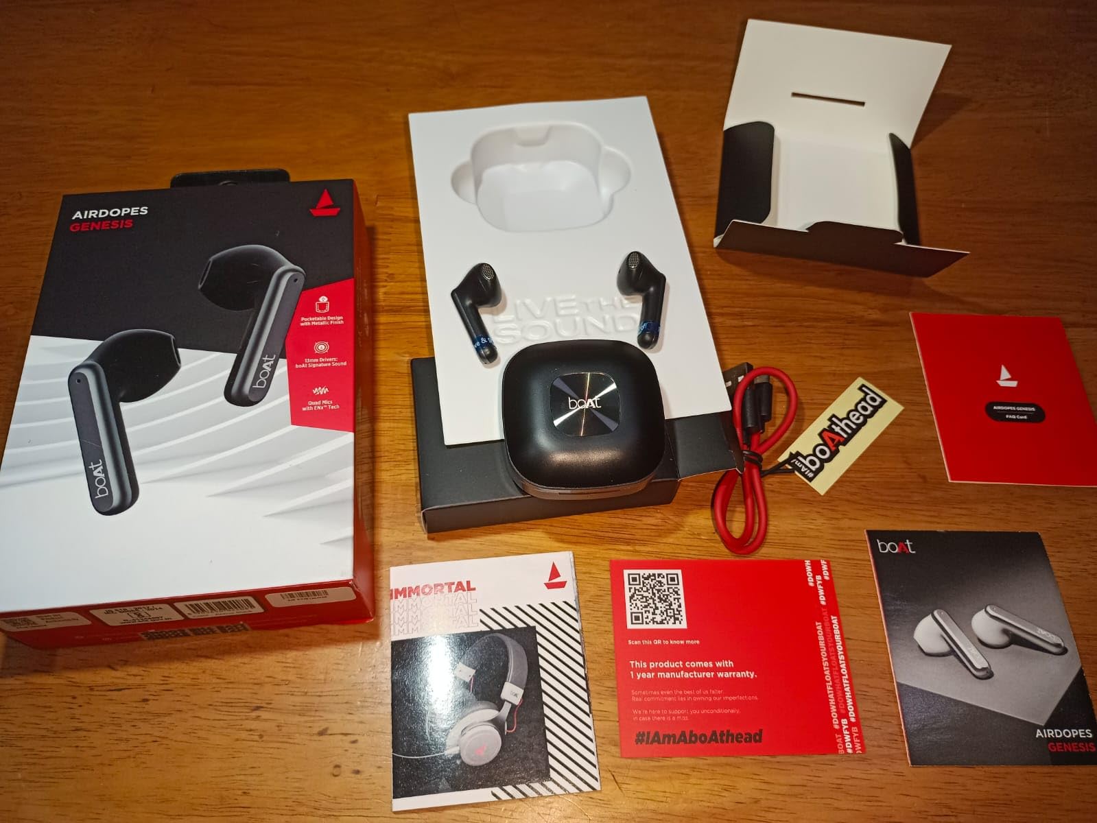 boAt Airdopes Genesis with 13Mm Drivers,Quad Mics Enx Technology(Clear ...