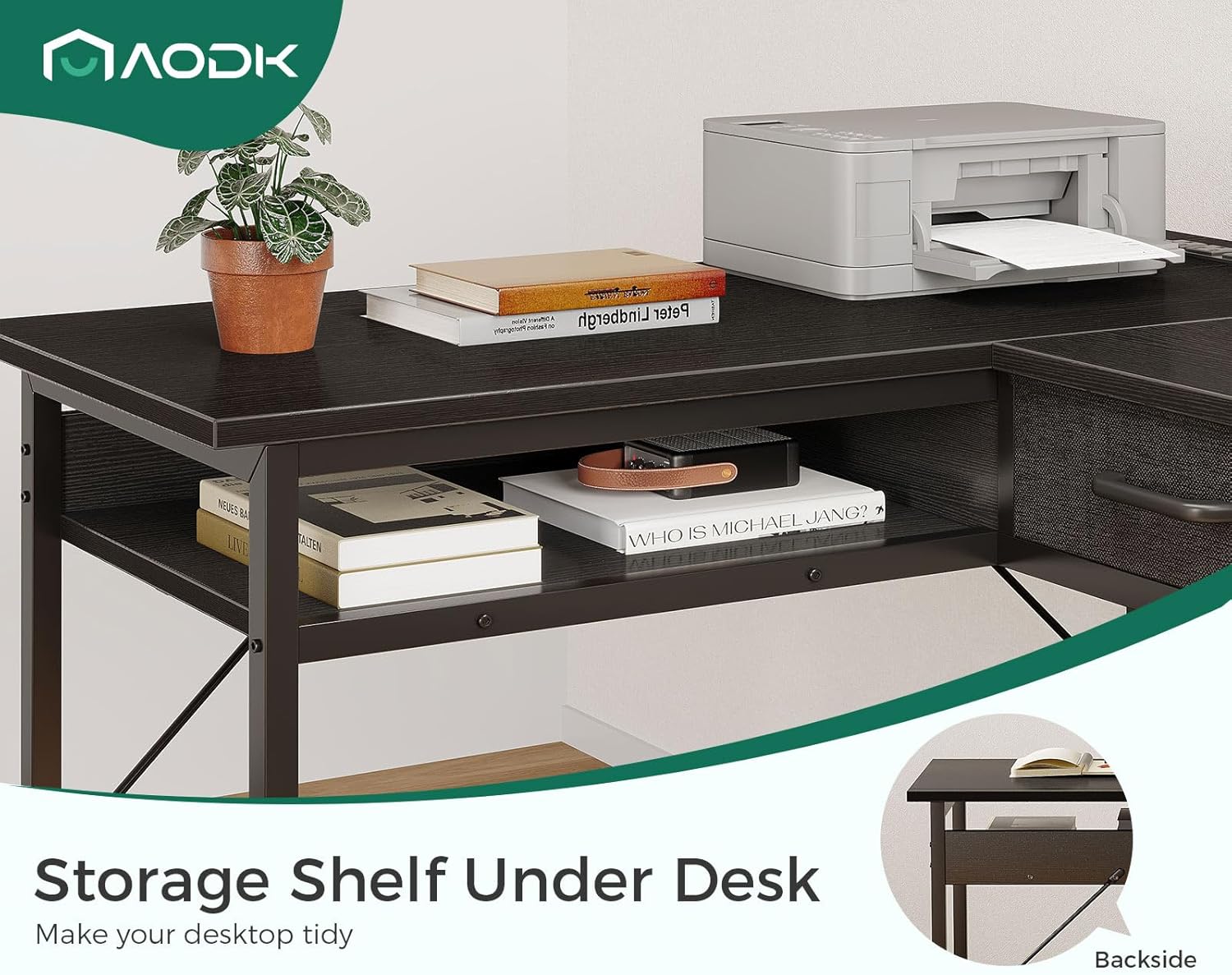 AODK L Shaped Computer Desk with 3 Drawers & Power Australia | Ubuy