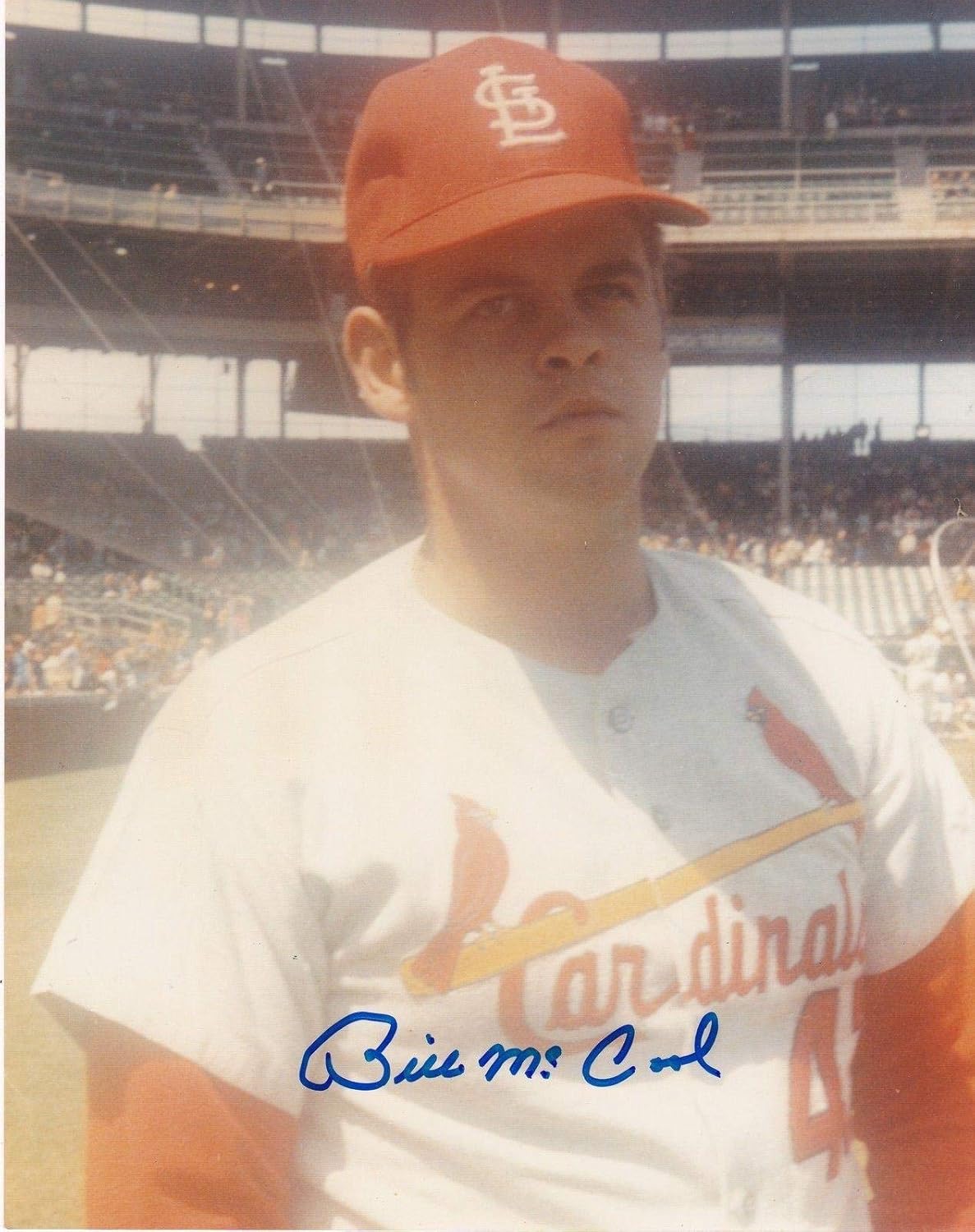 Topps Bill Mccool St. Louis Cardinals Action Signed 8X10 - Autographed ...