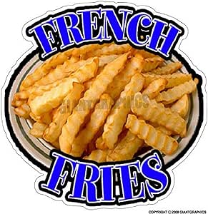 Amazon.com: FRENCH FRIES Concession Decal menu sign stand cart fry ...