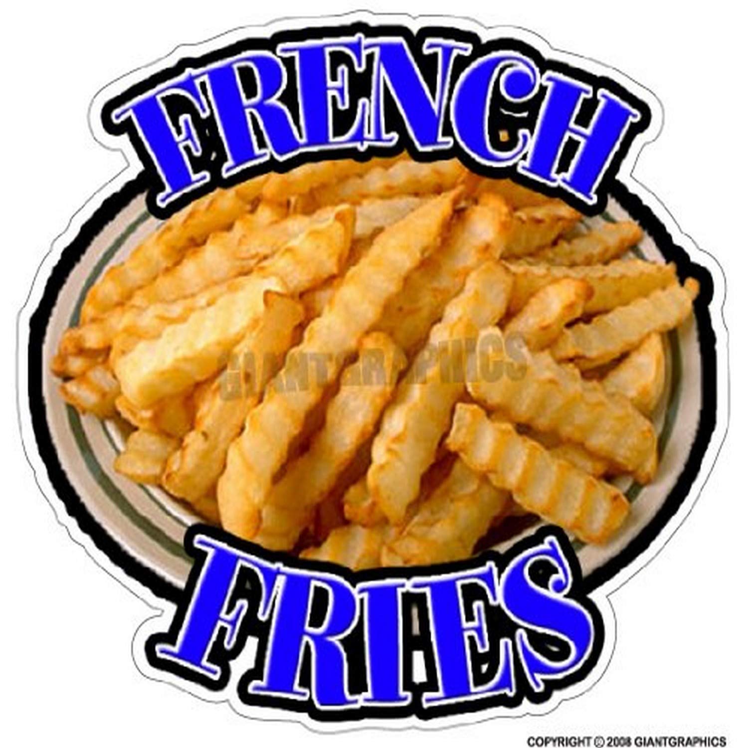 Amazon.com: FRENCH FRIES Concession Decal menu sign stand cart fry ...