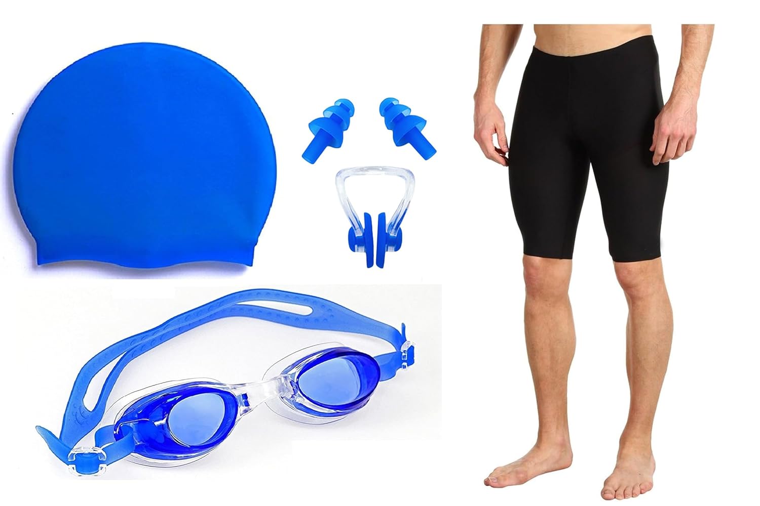 Buy SLYK Complete Swimming Kit Combo Swimming Jammer, Swim Goggle, Swim ...