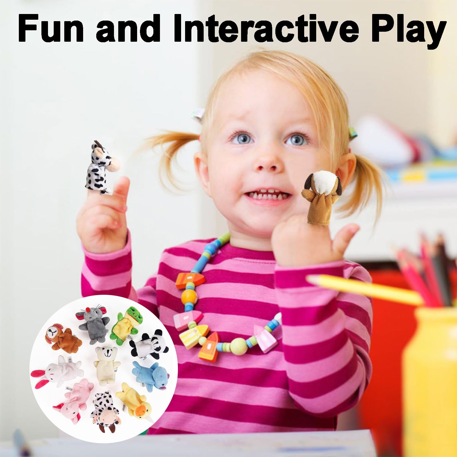 10 Pcs Finger Puppets, Finger Puppets for Toddlers, Mini Cartoon Cute ...