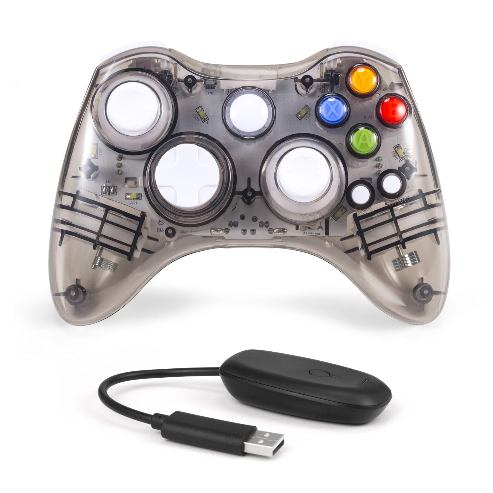 PAWHITS Wireless Controller Compatible for 360 Double Motor Vibration ...