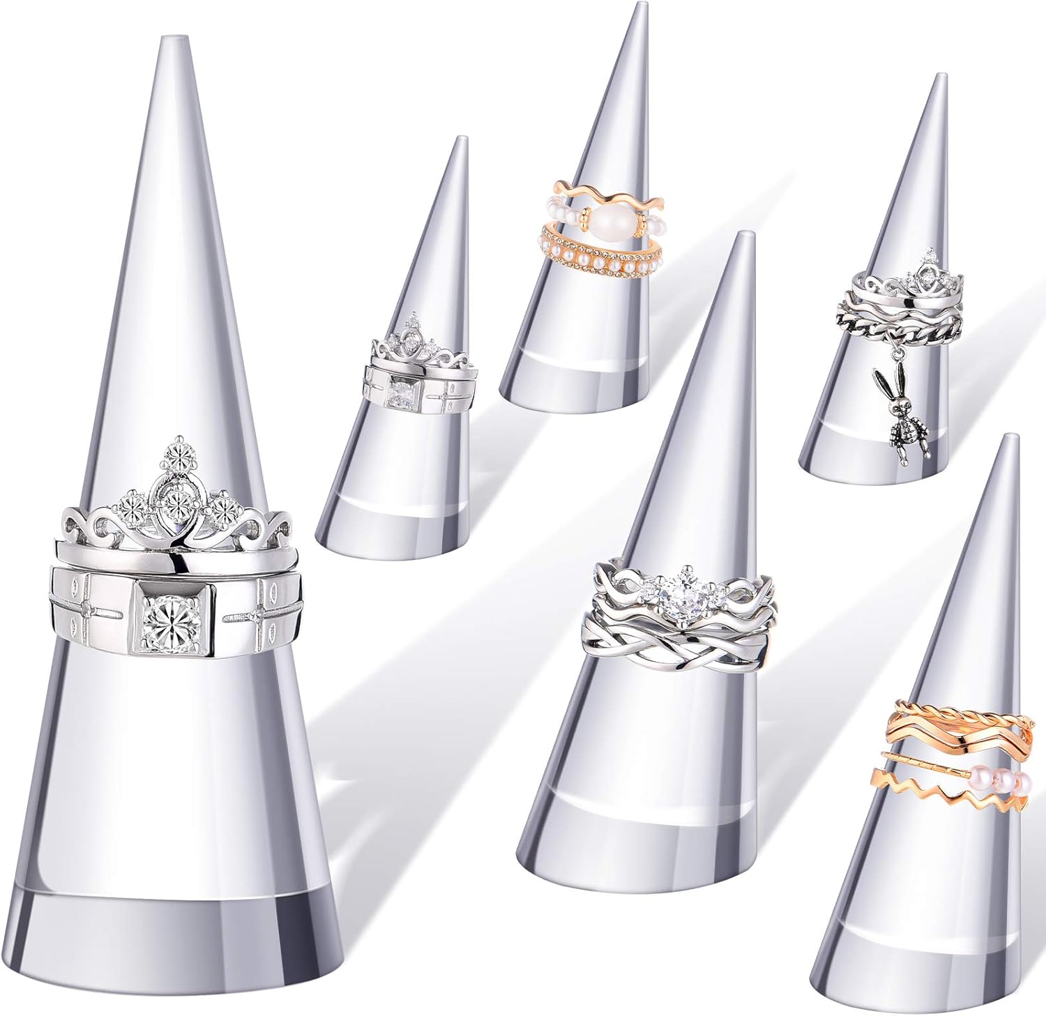 Amazon.com: Jetec Clear Acrylic Crystal Ring Holder Acrylic Ring ...