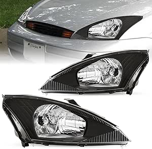 Jsboyat Headlight Assembly Replacement For 00 To 04 Ford Focus Headlamp