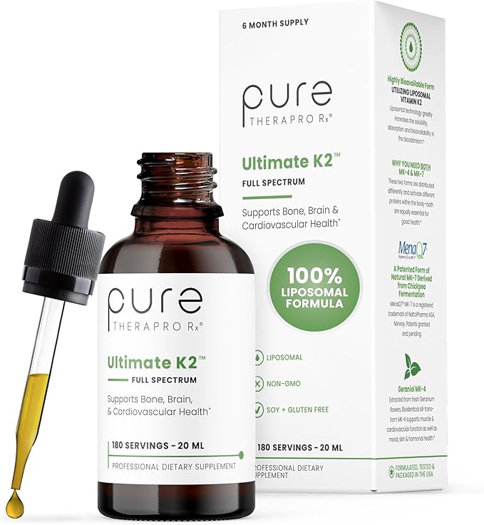 Amazon.com: Pure TheraPro Rx Ultimate K2 Supplement | Liquid Liposomal ...
