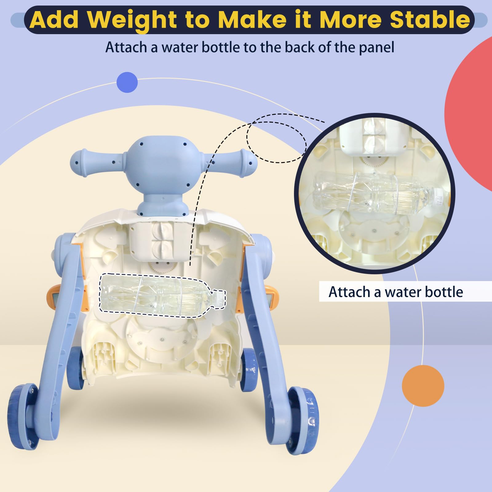 Sit to Stand Baby Walker, 3 in 1 Baby Push Walker and Educational ...