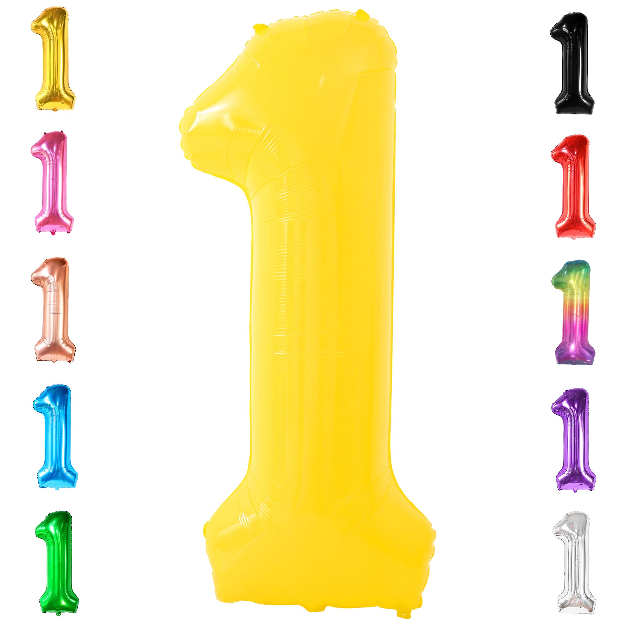 Snapklik.com : Yellow 1 Balloon Number - 40 Inch, Helium Supported ...