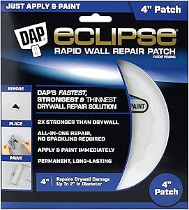 Amazon.com: DAP 7079809163 Repair Eclipse Wall Patch, 4 Inch, Clear,White