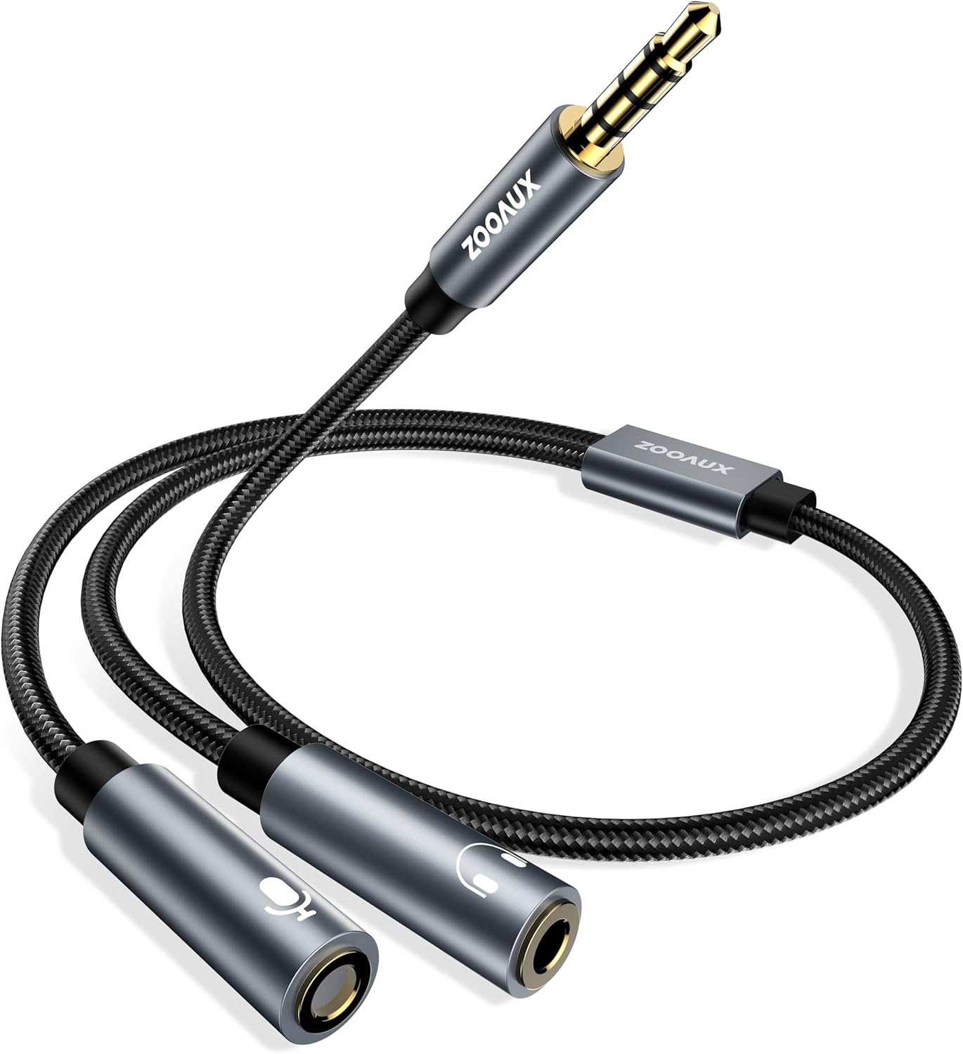 Amazon.com: ZOOAUX Headphone Mic Splitter, 3.5mm Mic Audio Splitter ...