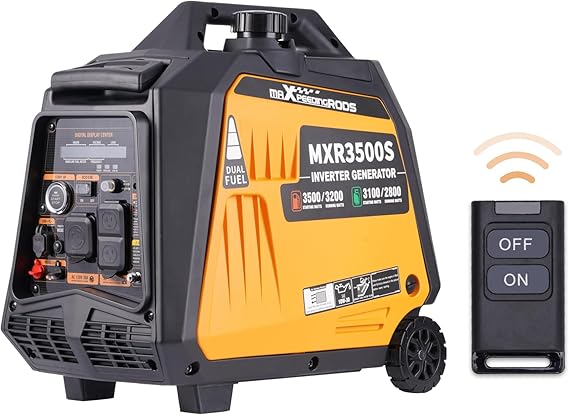 maXpeedingrods 3500W Dual Fuel Inverter Generator, Electric Start, Gas ...