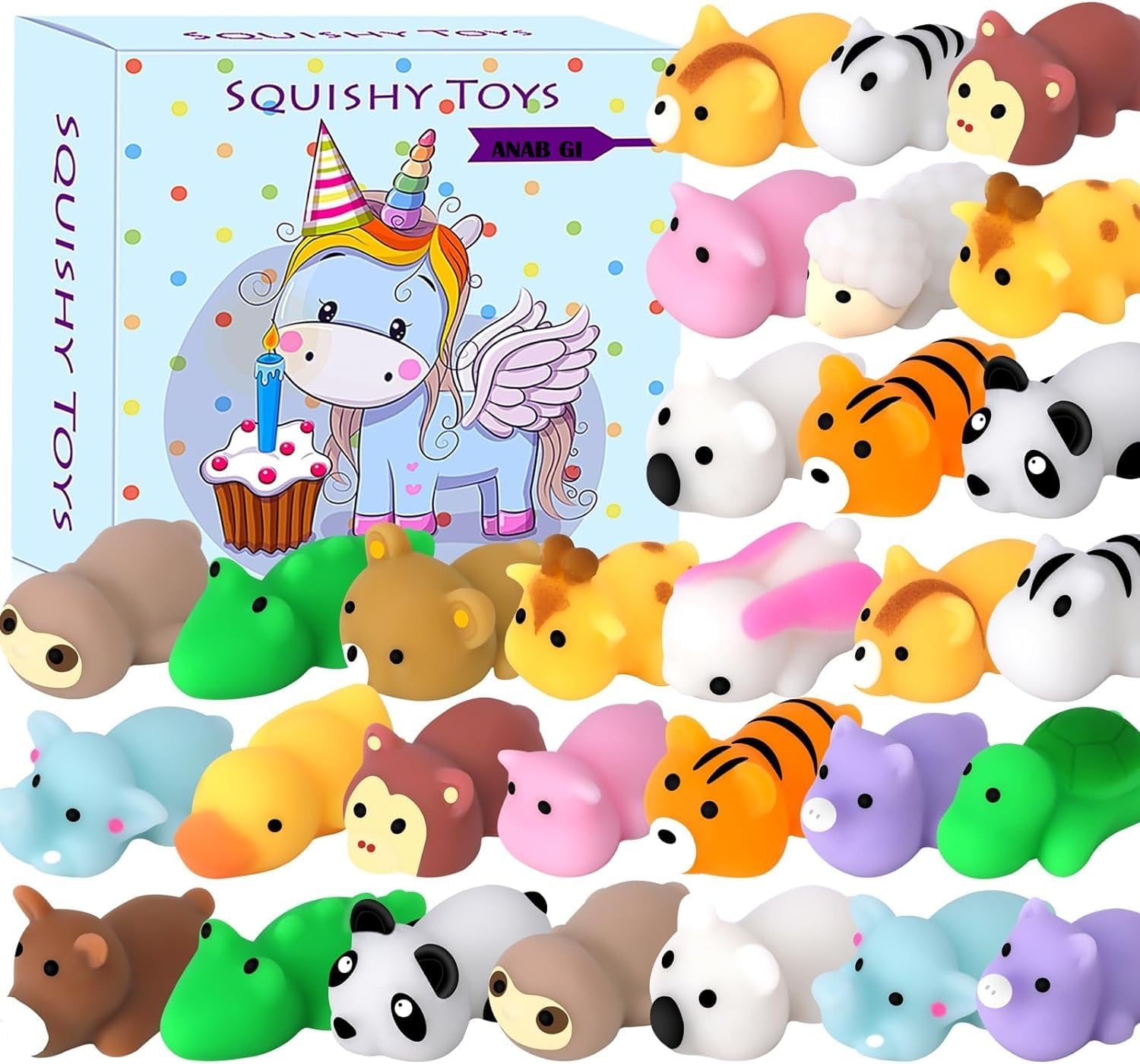 ANAB GI Squishies toy 10 Pcs Mochi Squishy Toys Kawaii, Squishies ...