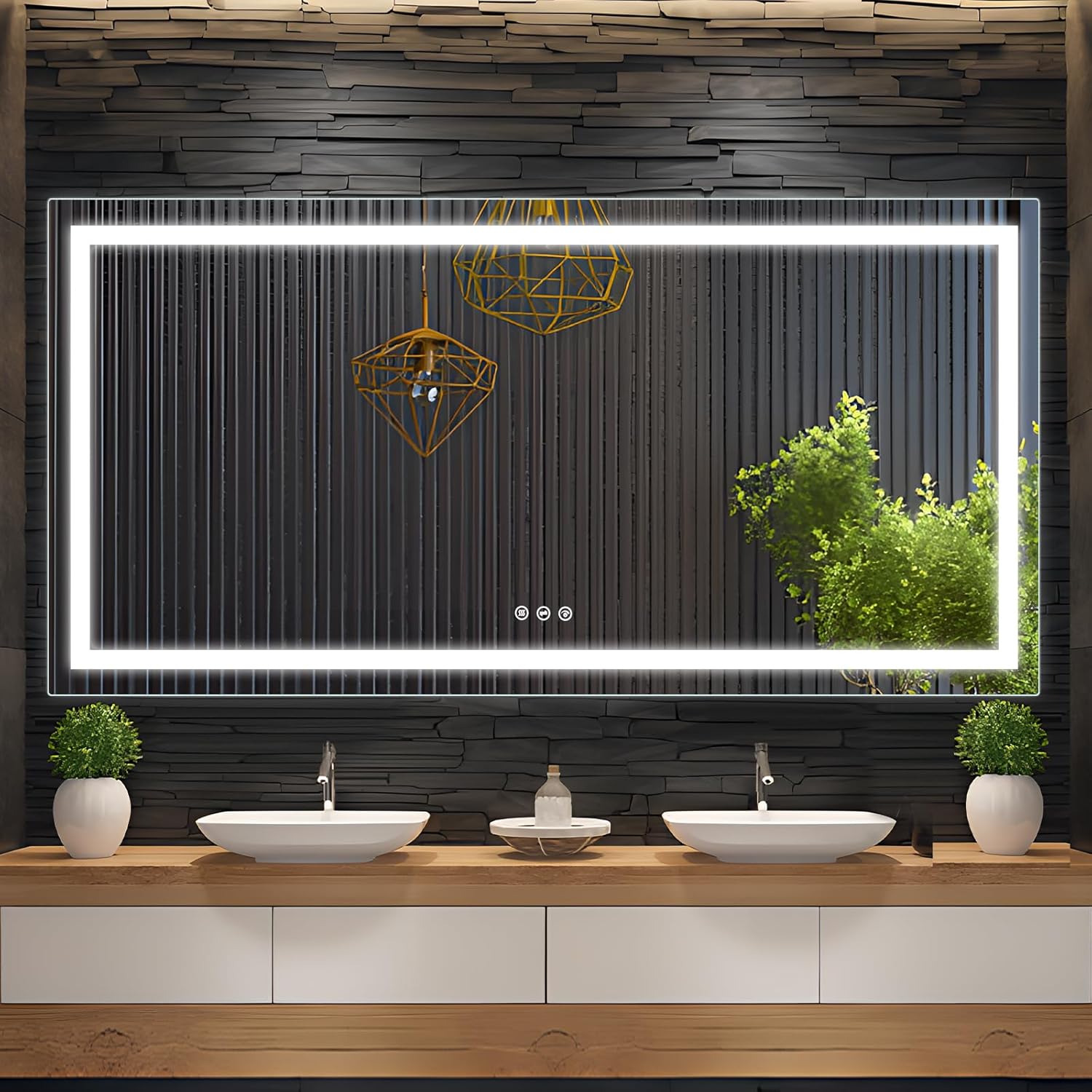 Amazon.com: 72x36 LED Bathroom Mirror with Lights, Anti-Fog, Dimmable ...