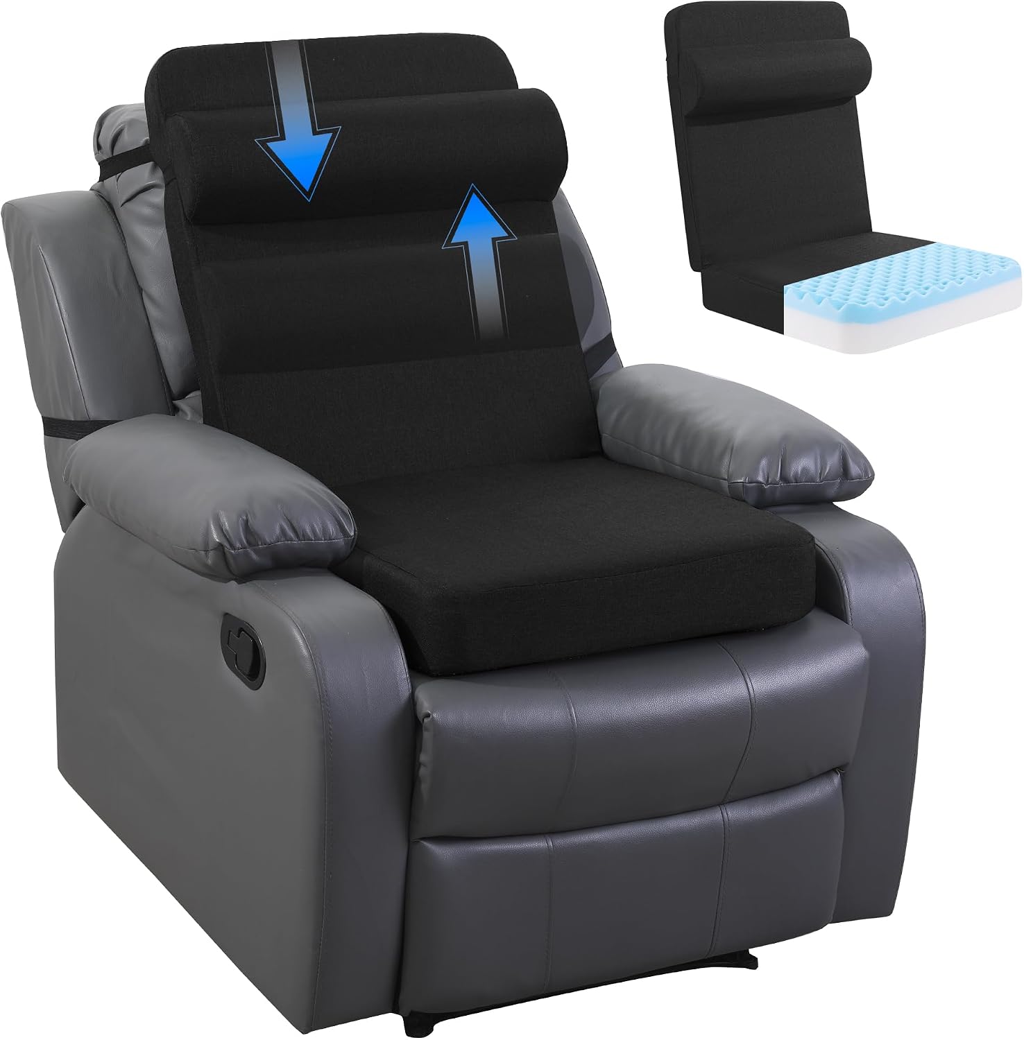 Amazon.com: BALAPET Recliner Cushions for Long Sitting Egg Crate Foam ...