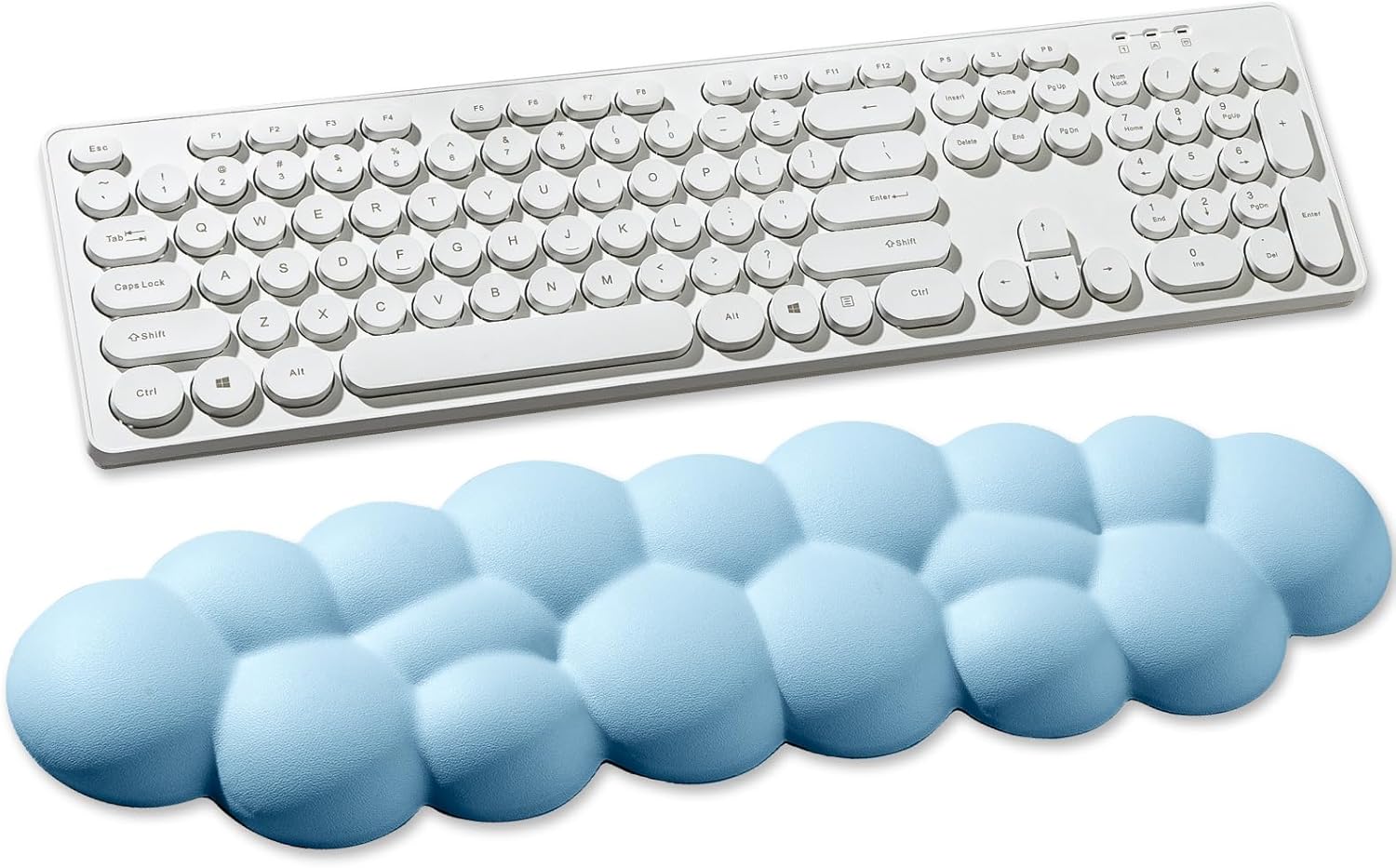 Leolee Keyboard Cloud Wrist Rest, Blue Cloud Wrist Rest with Leather ...
