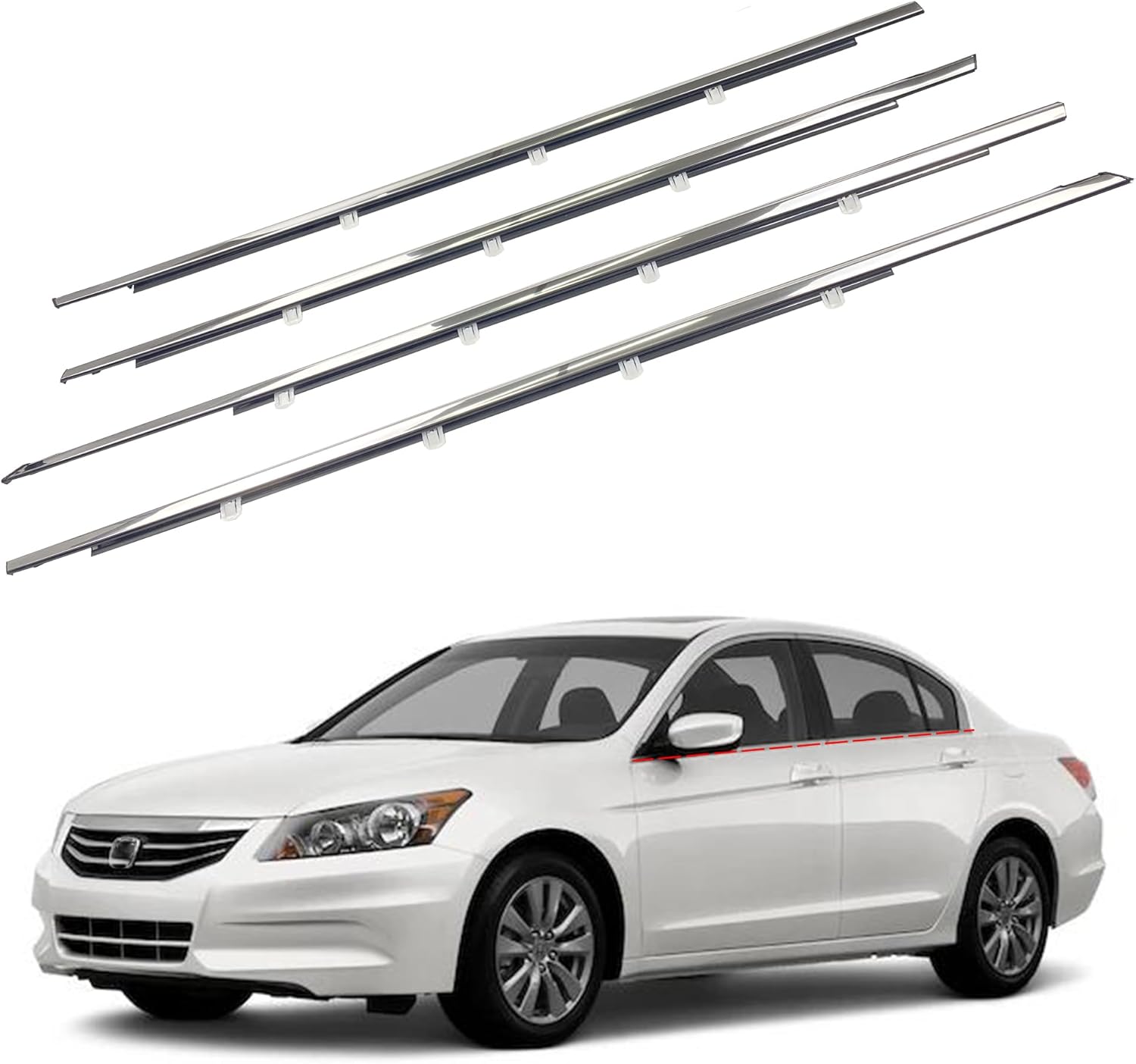 Amazon.com: YzusGomumu 4Pcs Car Window Moulding Trim Weatherstrip ...