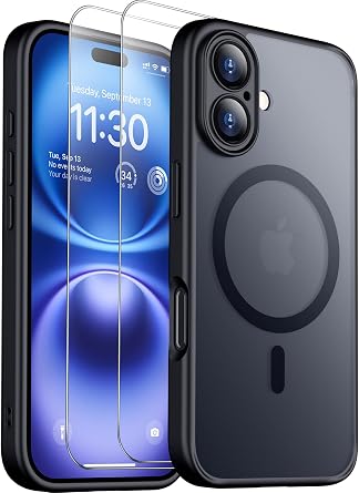 Amazon.com: SPIDERCASE Magnetic for iPhone 16 Plus Case,with 2 Pcs ...