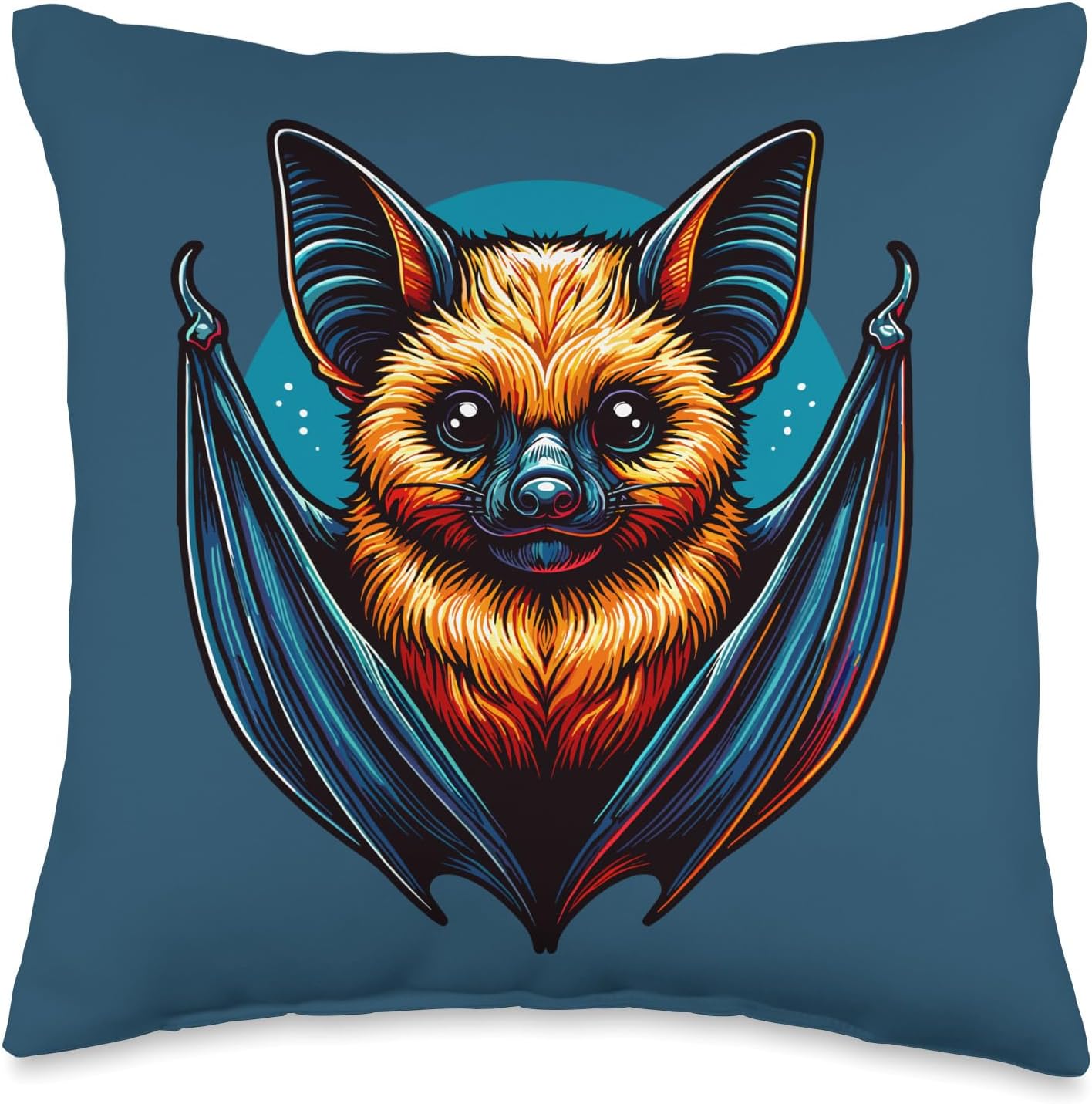 Amazon.com: Giant Golden-crowned Flying Fox Bat Throw Pillow : Home ...