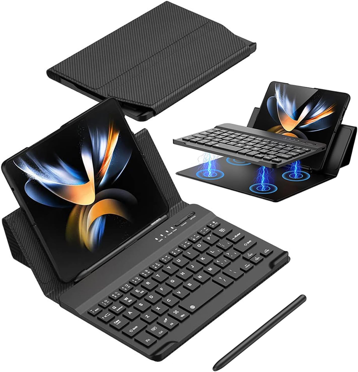 Amazon.com: MOAITO for Samsung Galaxy Z Fold 6 5 4 3 2 Keyboard Case ...