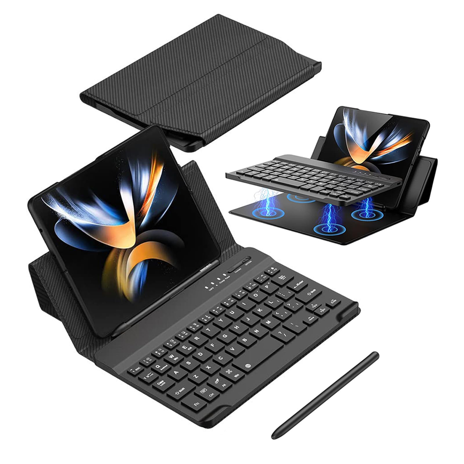 Amazon.com: MOAITO for Samsung Galaxy Z Fold 6 5 4 3 2 Keyboard Case ...
