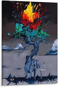 Amazon.com: Art Poster Rooted in Power Abstract Color Oil Painting Kre8 ...