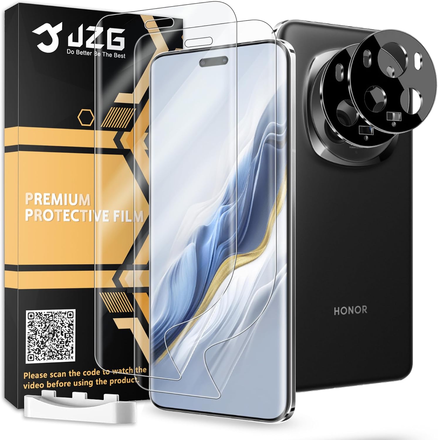 JZG 2 x pour Protection écran Honor Magic 6 Pro [No-verre], 2 x Verre ...