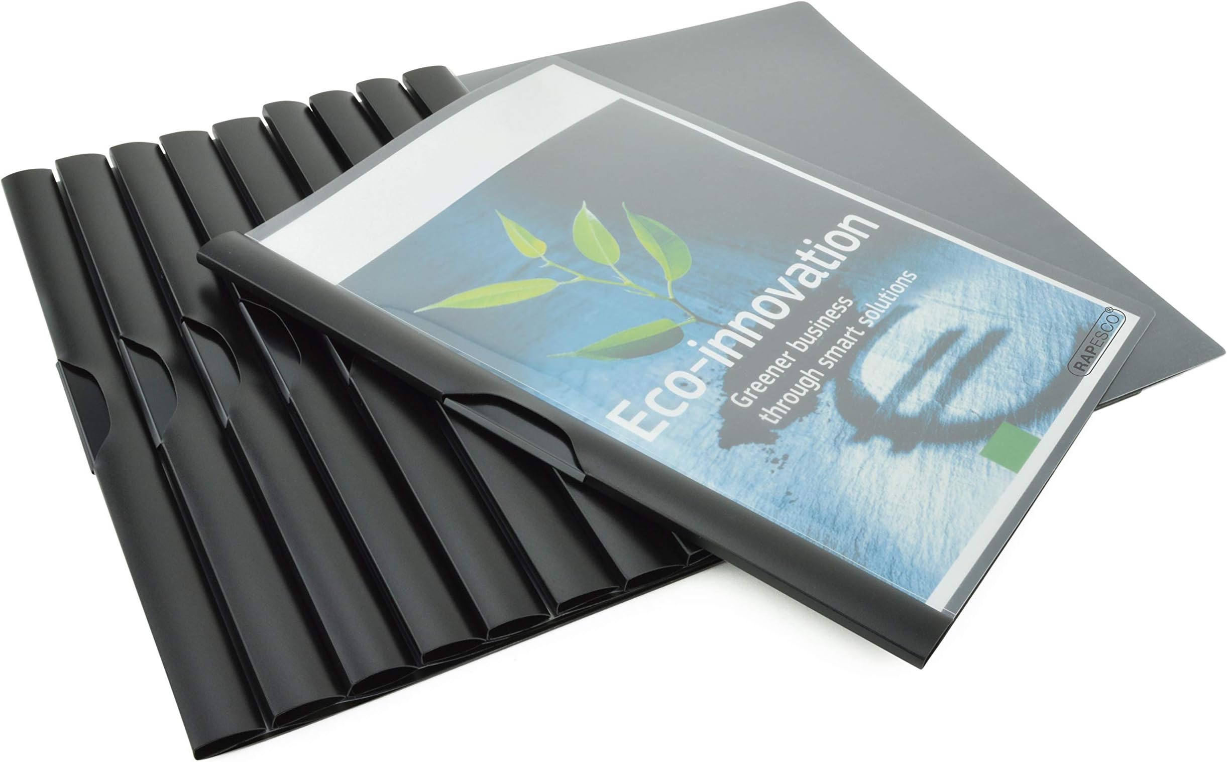 Rapesco 0786 A4 Pivot Clip File, Transparent with Coloured Clips, Pack ...