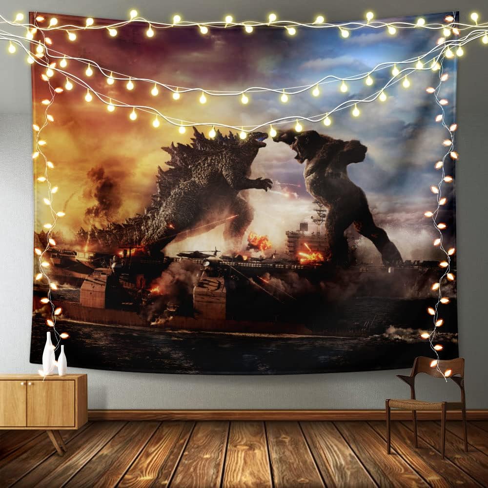 Amazon.com: Syifasya Godzilla Tapestry Funny Monster Beast Tapestry ...