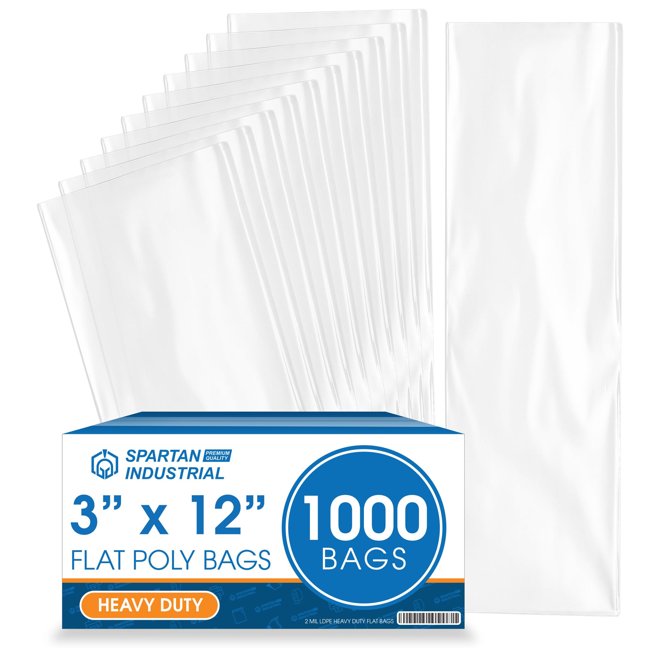 Amazon.com: Spartan Industrial - 3” X 12” (1000 Count) 2 Mil Heavy Duty ...