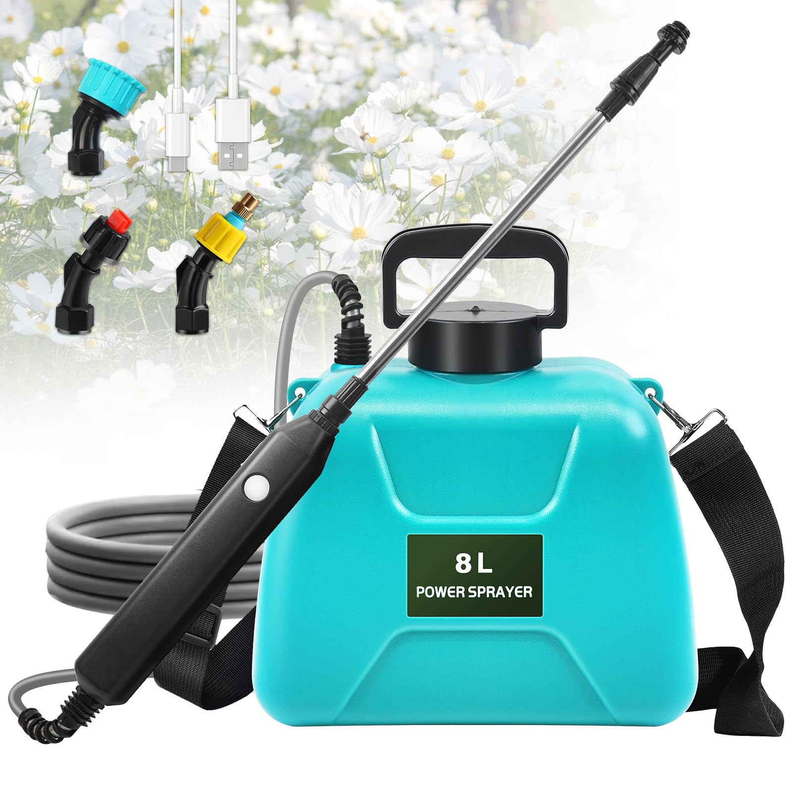 Amazon.com : Battery Powered Sprayer 2 Gallon, Upgrade Powerful ...