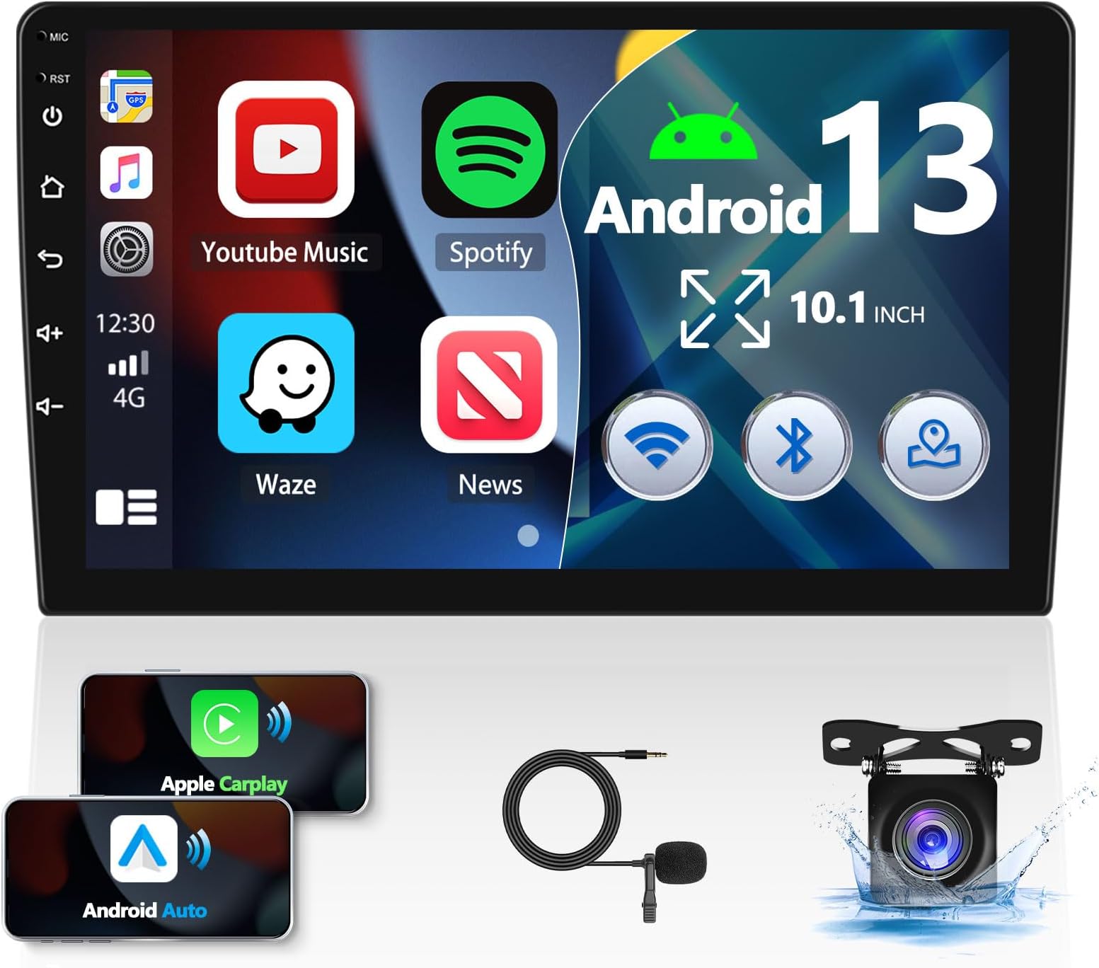 Amazon.com: 2G+32G Android 13 Car Stereo with Wireless Apple Carplay ...